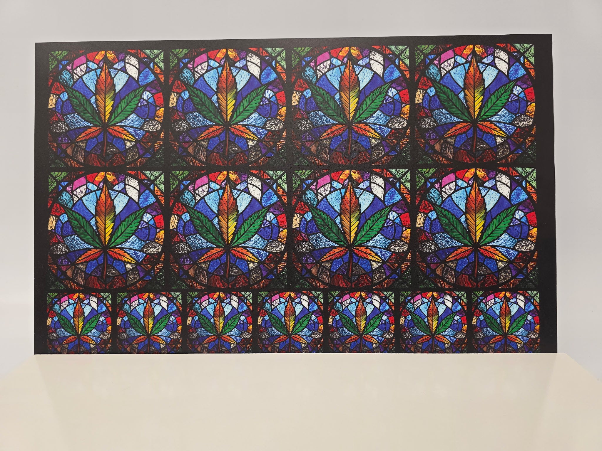 PatternPly® Multi Color Weed Stained Glass 2 Sizes – Smokey Hill Designs