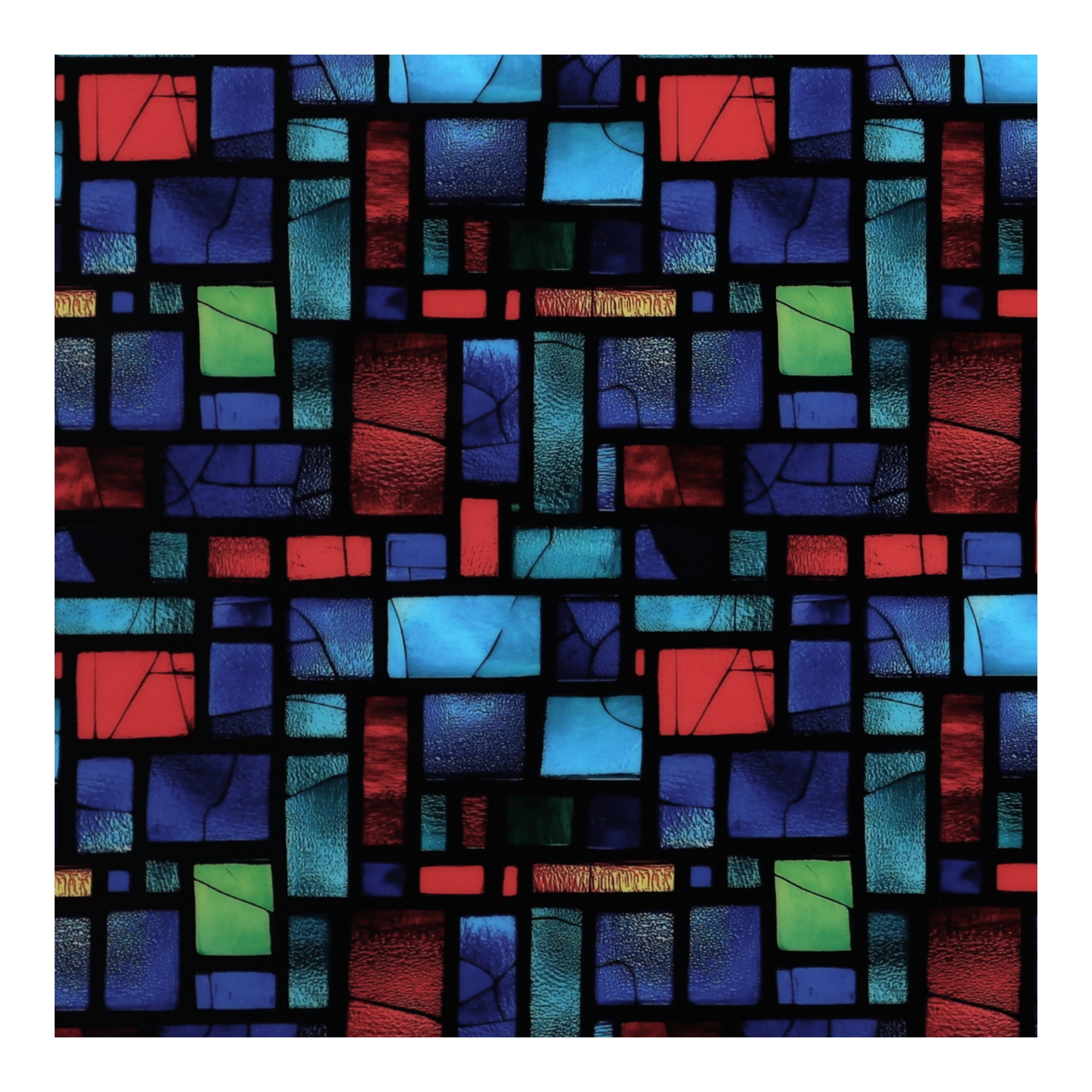 PatternPly® Full Coverage Stained Glass Squares and Rectangles – Smokey ...