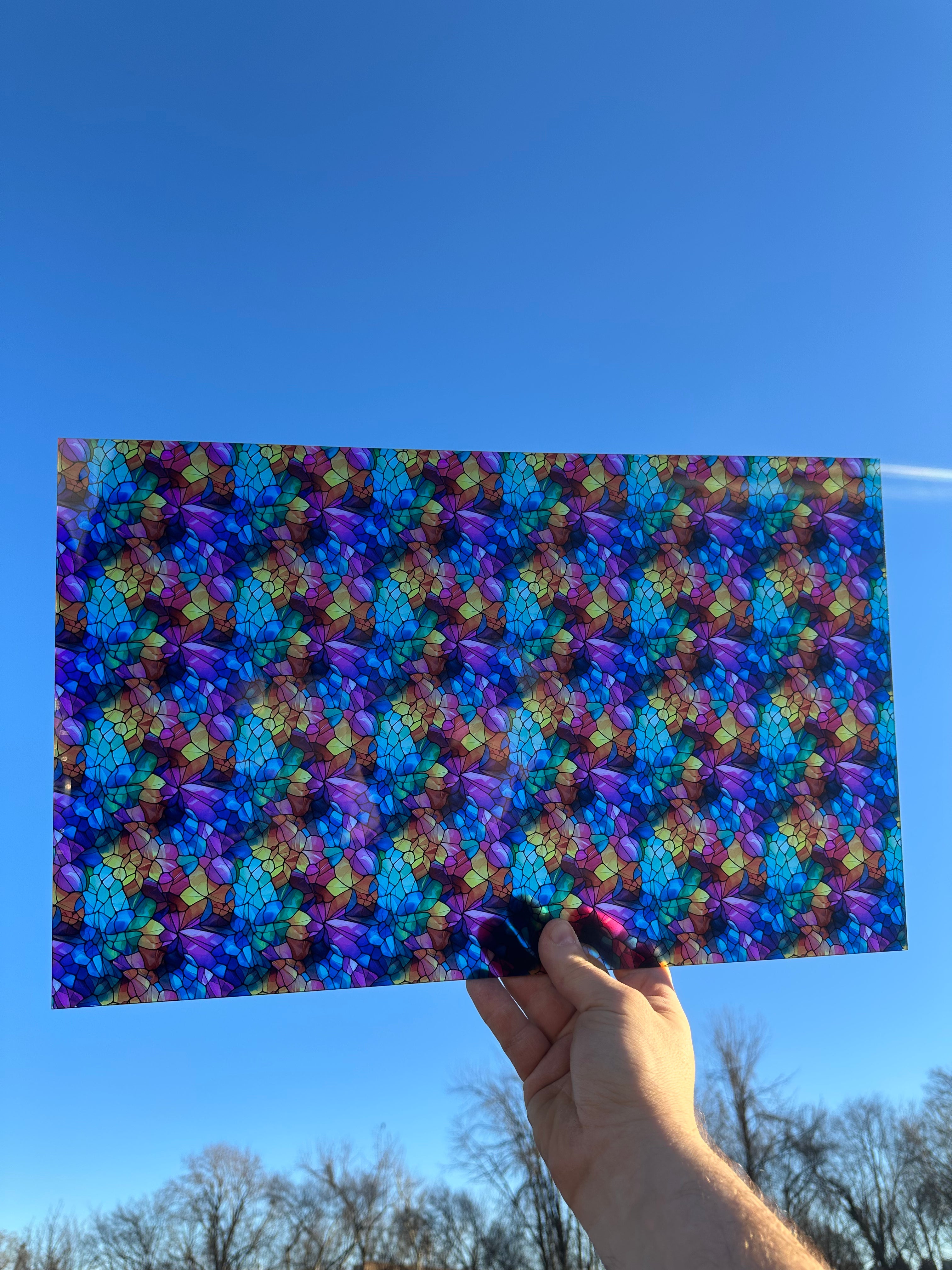 PatternPly® Transparent Colorful Stained Glass – Smokey Hill Designs