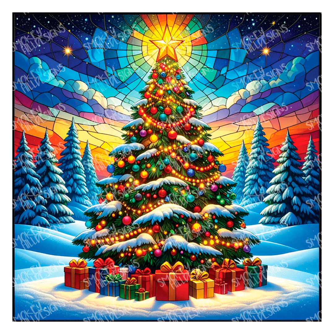 PatternPly® Transparent Christmas Tree in the Snow – Smokey Hill Designs