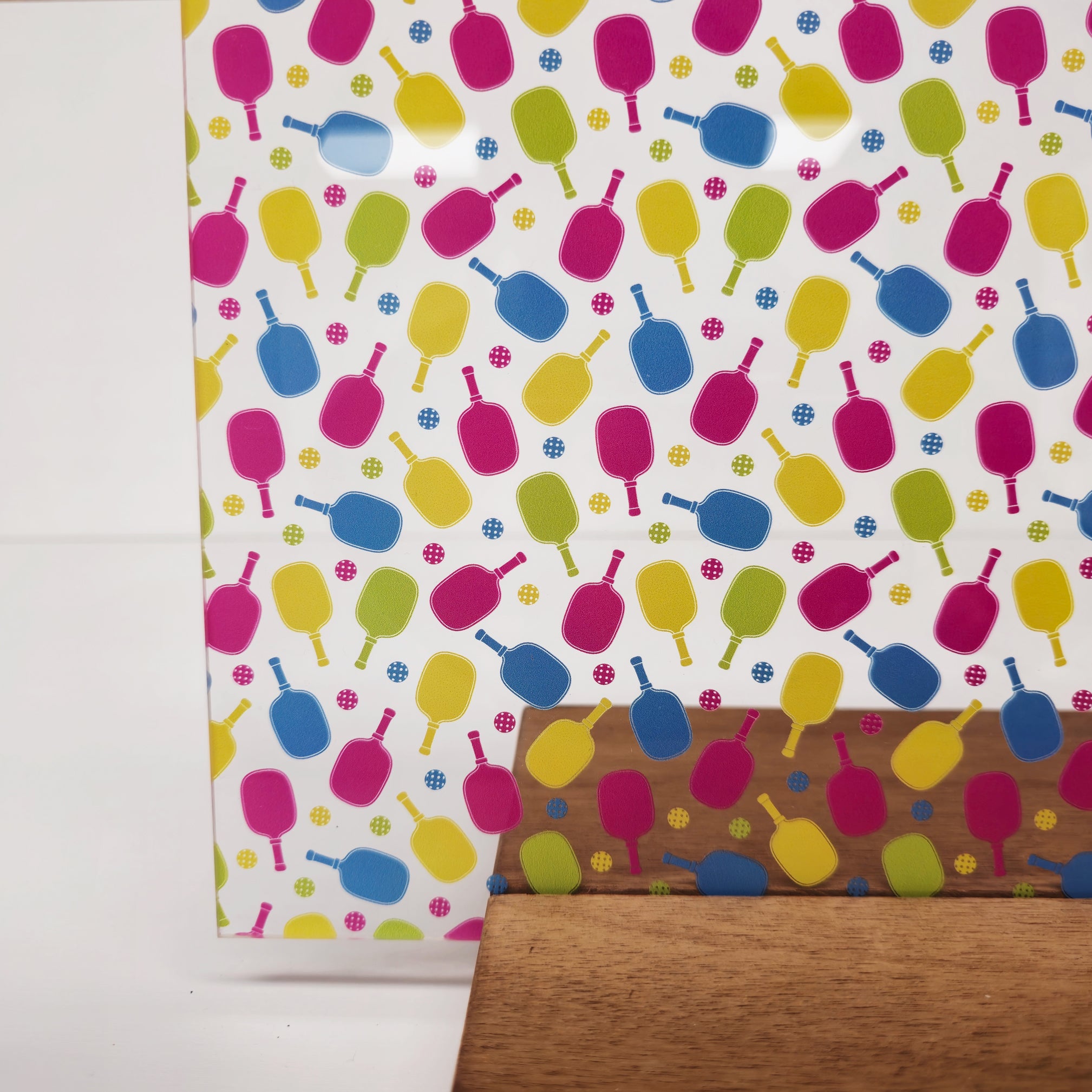 PatternPly® Scattered Colorful Pickleball LARGE – Smokey Hill Designs