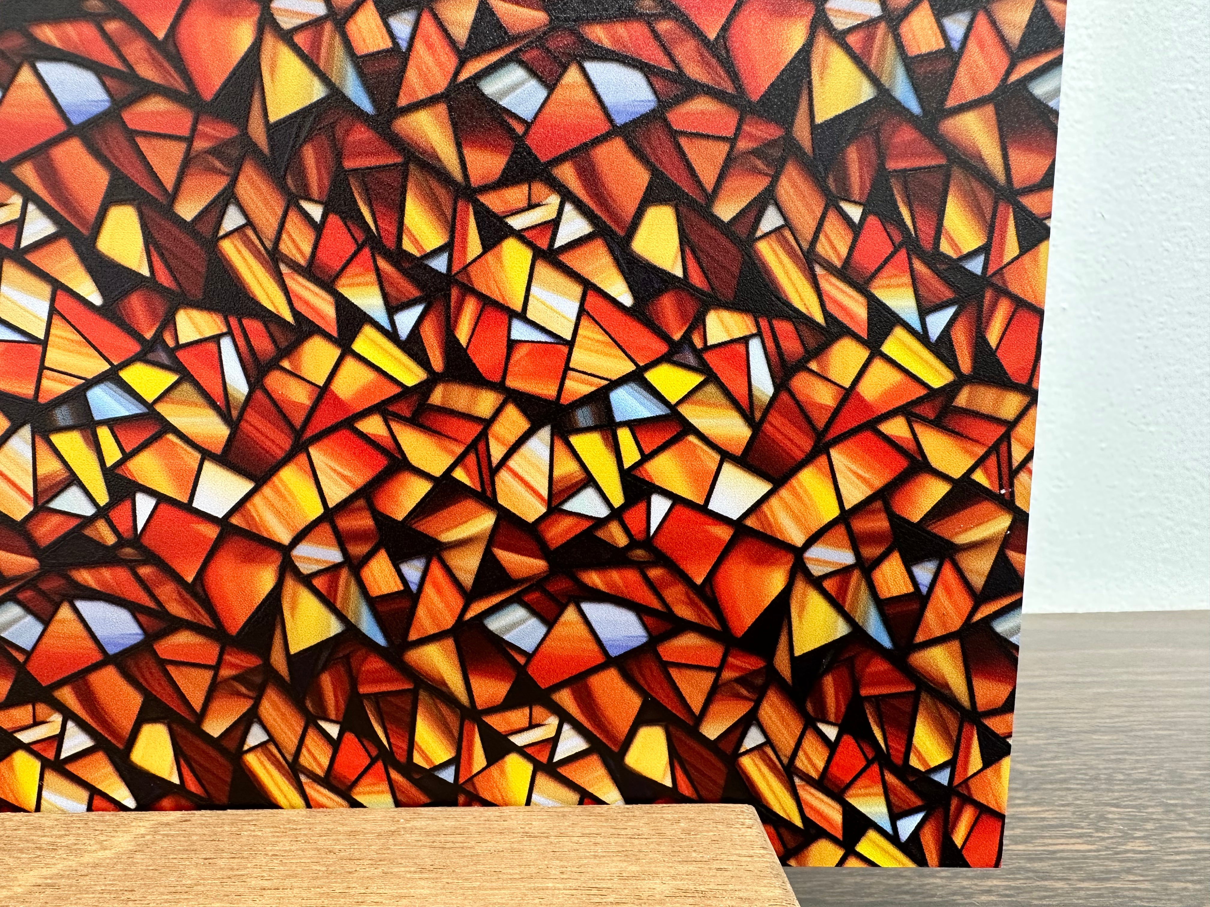PatternPly® Full Coverage Abstract Candy Corn Stained Glass – Smokey ...
