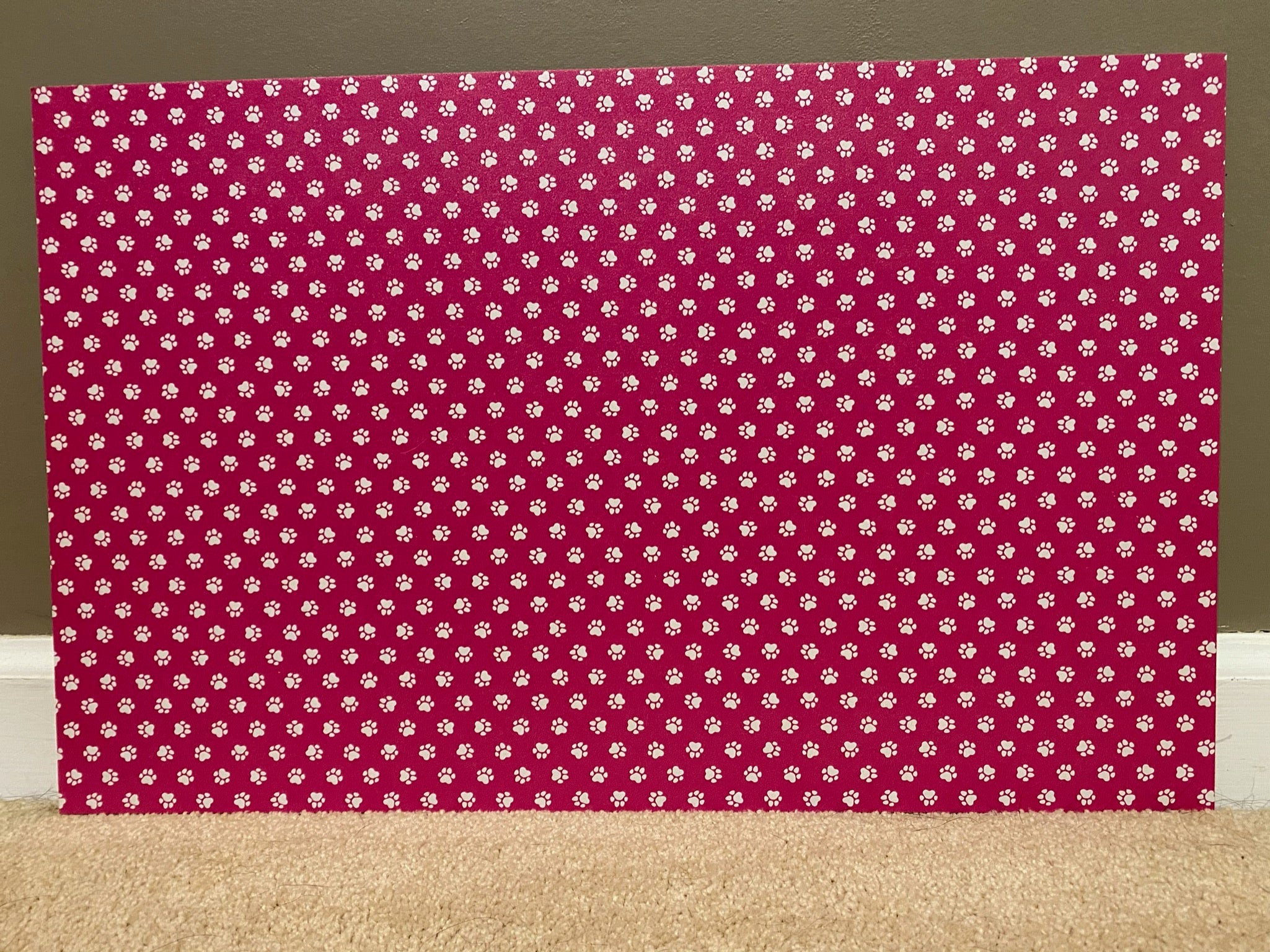 PatternPly® Pink and White Paw Prints – Smokey Hill Designs